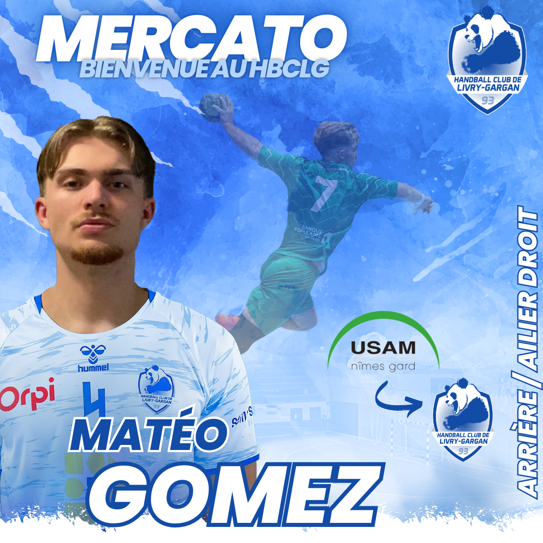 MERCATO | Matéo GOMEZ EST LIVRYEN - HBC Livry-Gargan